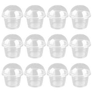 DLux 100 x 2oz Disposable Snack Cups with Spoons and Lids, Clear ...