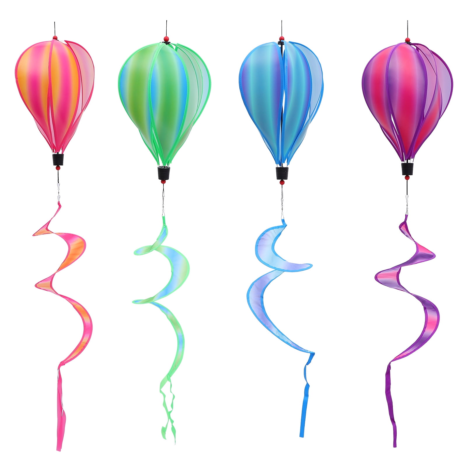 FRCOLOR 4pcs Rainbow Hot Air Balloon Fabric Wind Spinners Outdoor ...