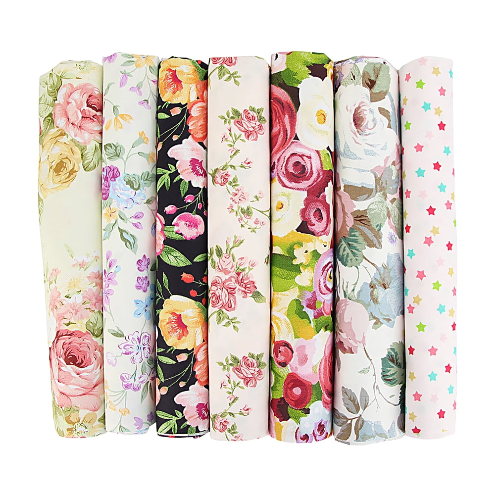 Tinksky 7 Sheets Chic Cotton Fabric Material Exquisite Fabric DIY ...