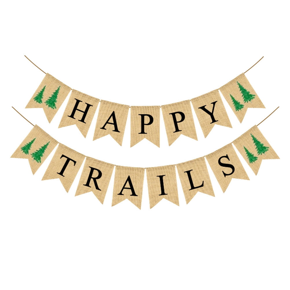 Tinksky HAPPY TRAILS Printing Garland Baby Birthday Party Supply ...