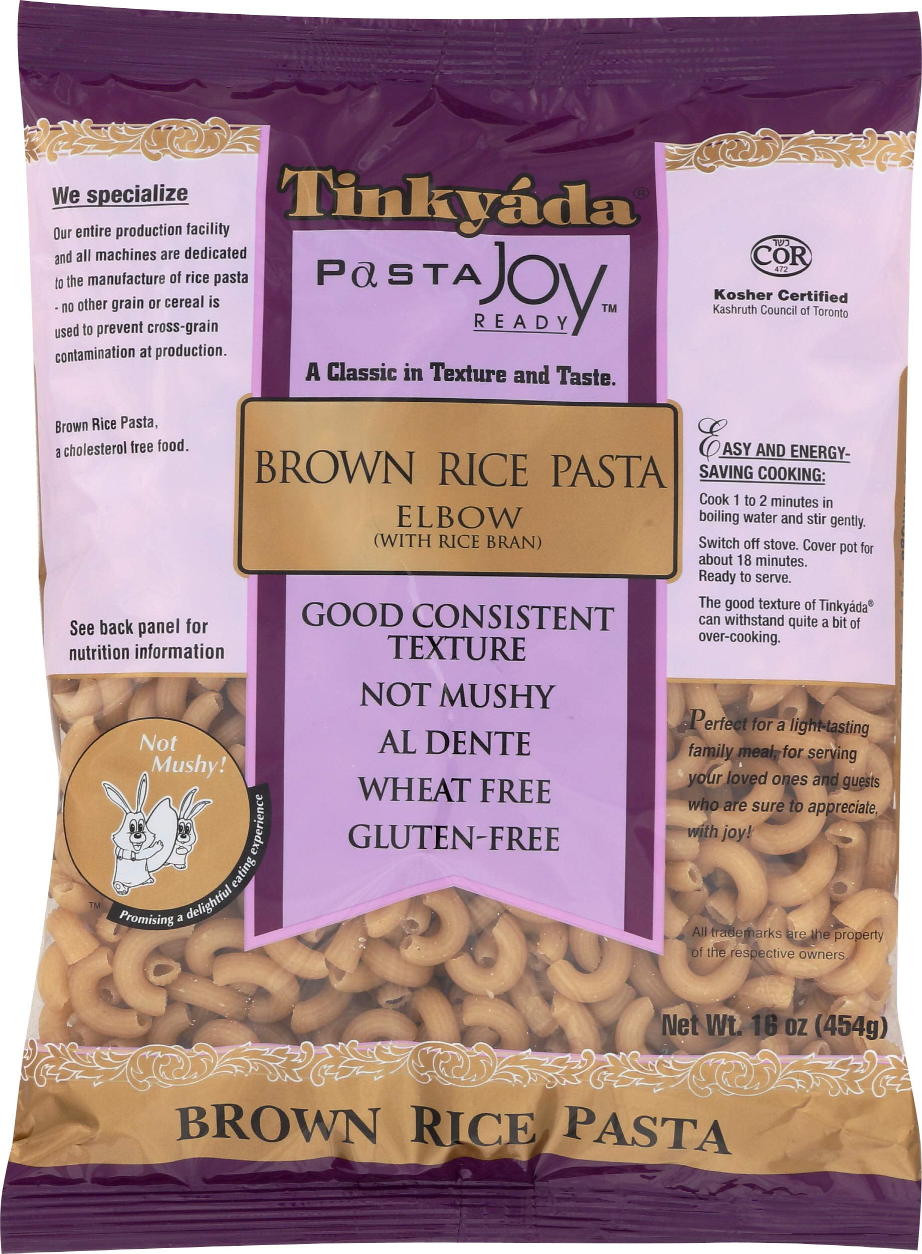 Tinkyada Brown Rice Elbow Pasta, 16 KKS1 Oz - Walmart.com