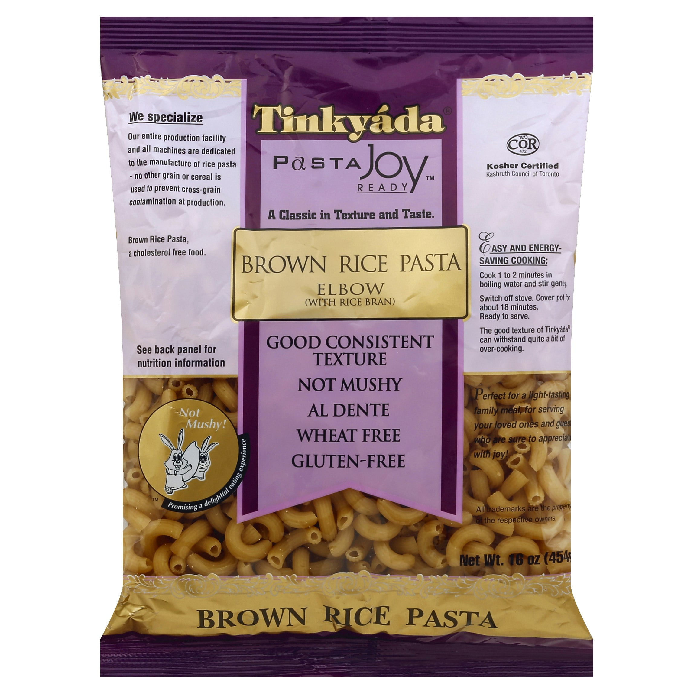 Tinkyada Brown Rice Elbow Pasta 16 oz (Pack Of 12) - Walmart.com