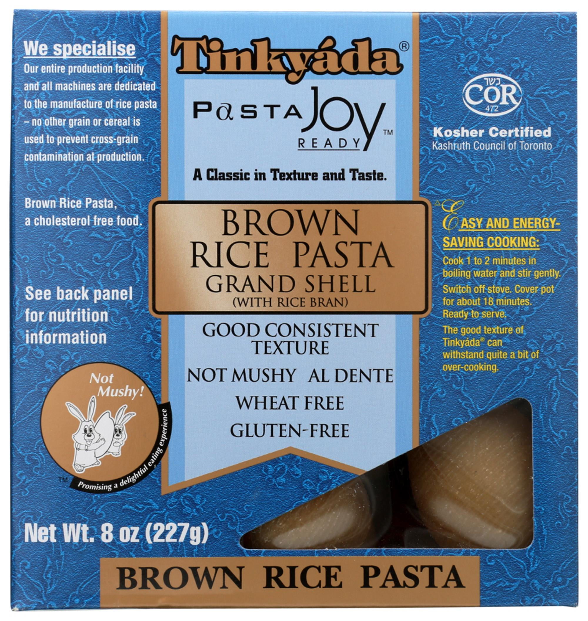 Tinkyada Whole Grain Brown Rice Pasta Grand Shell, 8 Oz - Walmart.com