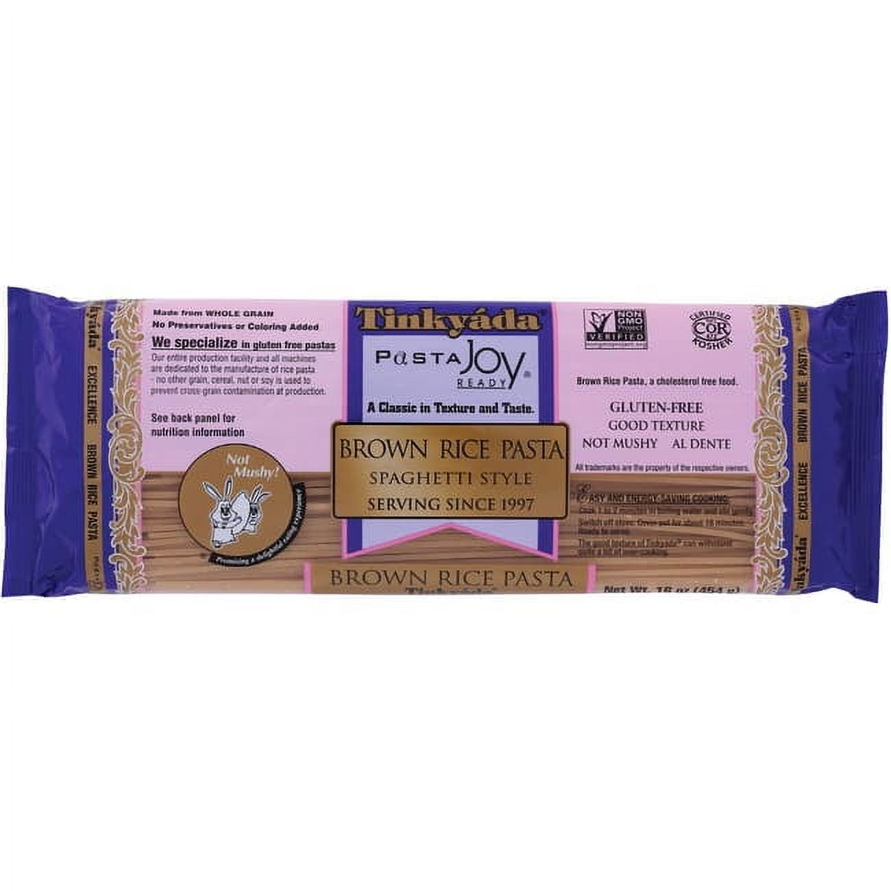 Tinkyada Gluten-Free Brown Rice Spaghetti Pasta, 16 Oz. - Kosher, GMO ...