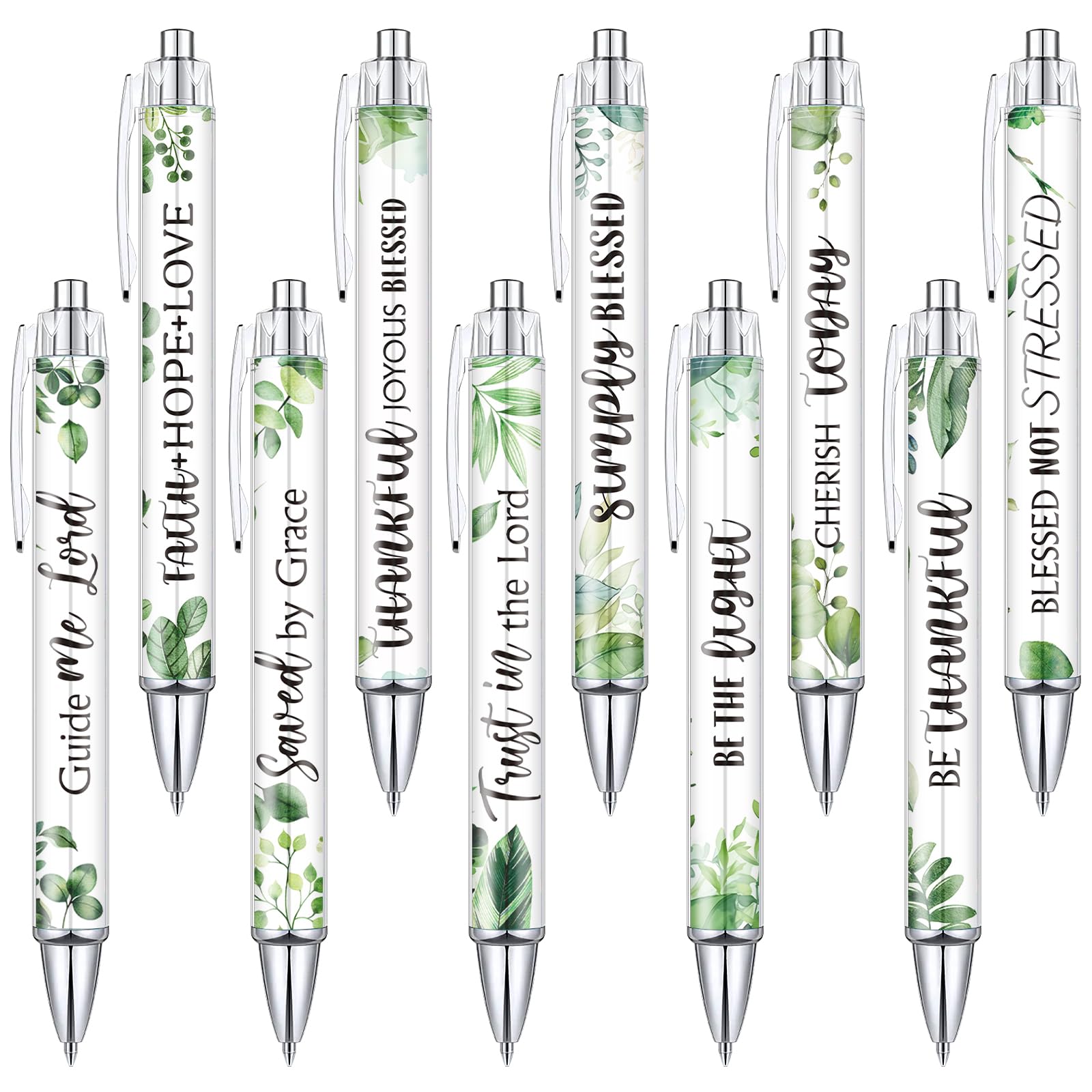 Tinlade 10 Pieces Christian Pens for Women Religious Ink Pens ...