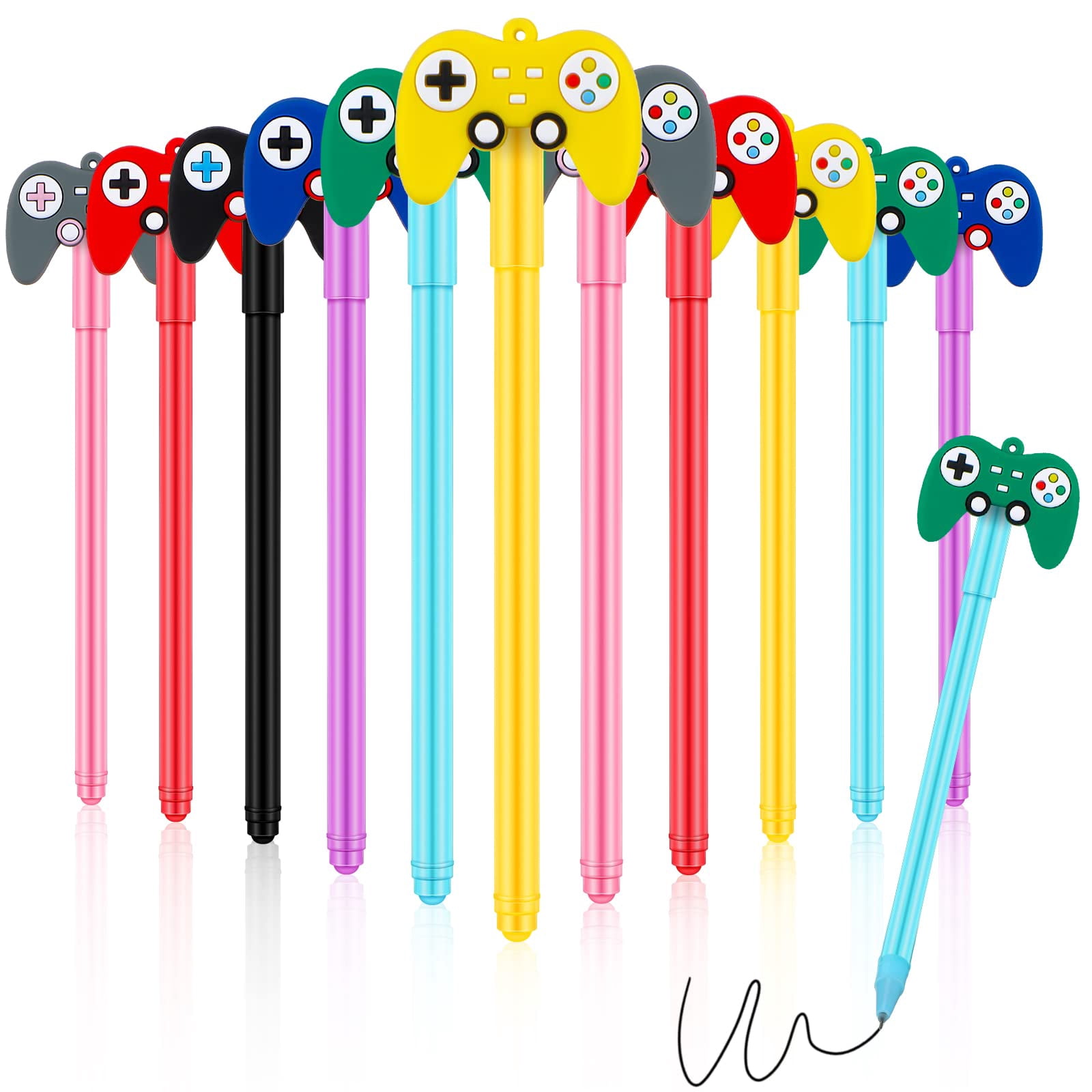 Tinlade 48 Pcs Video Game Pens Gamer Party Favors Video Gaming Themed ...