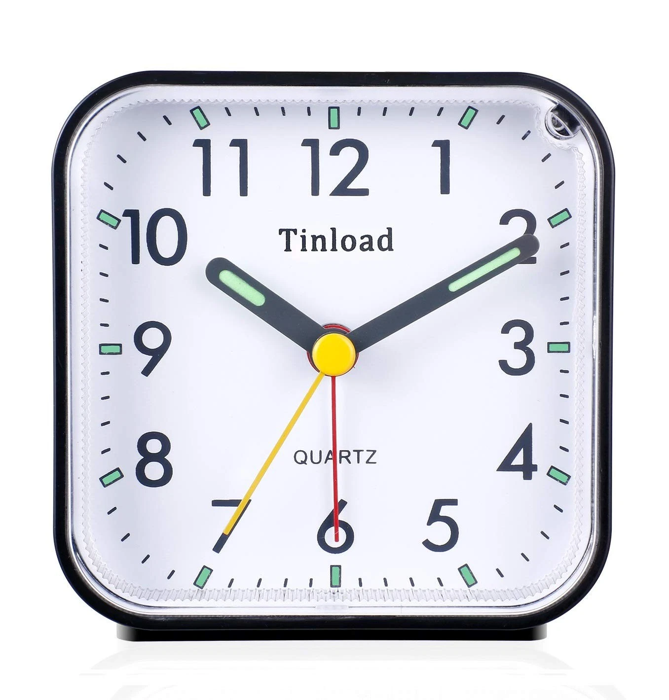 Tinload Small Battery Operated Analog Alarm Clock Silent Non Ticking ...