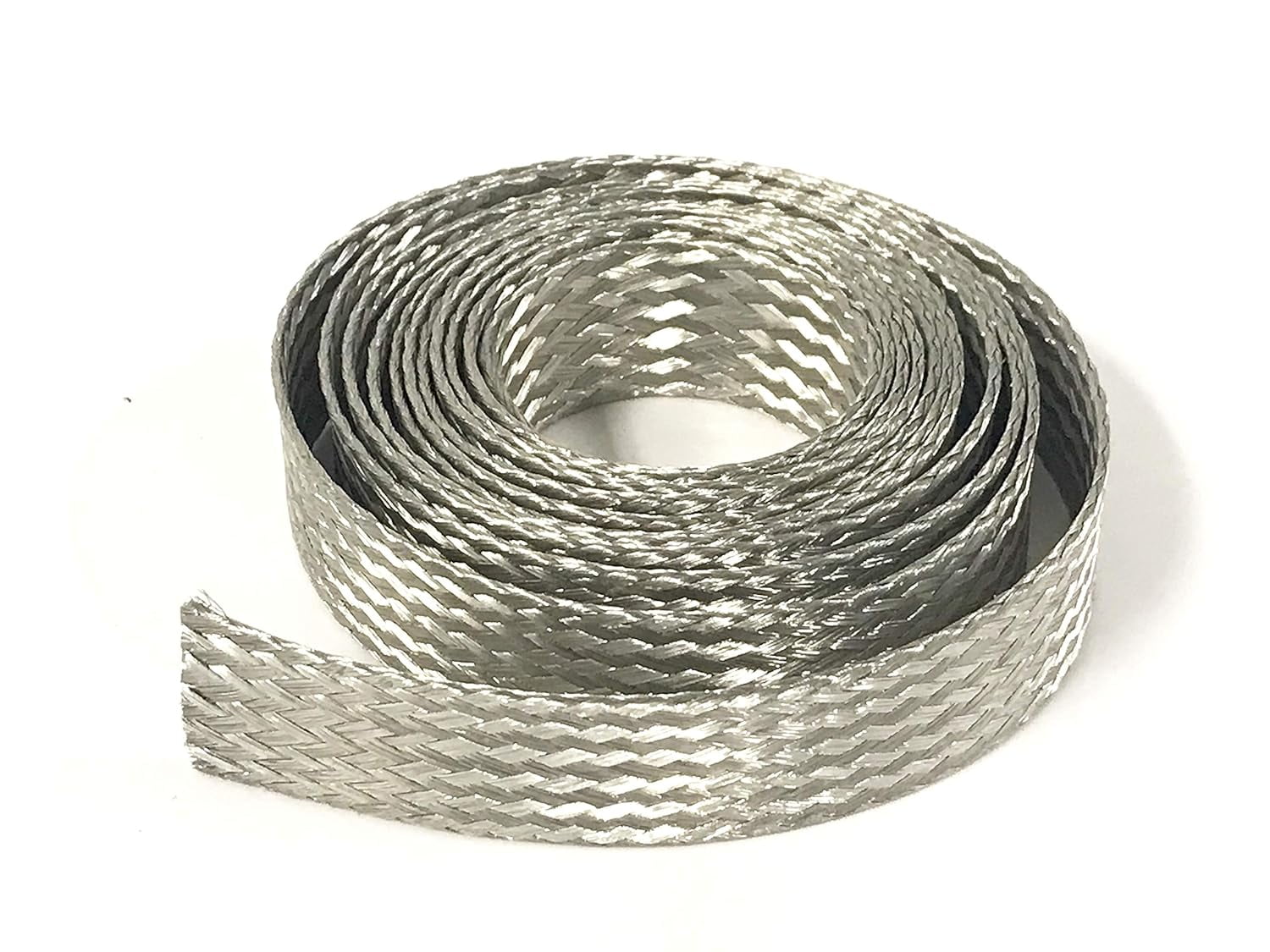 Tinned Copper Flat Braid Ground Strap Grounding 1" Width (20 FT ...