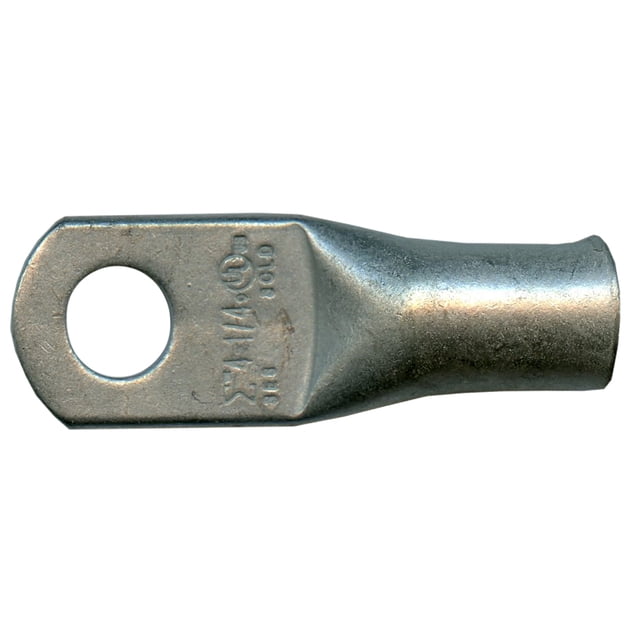 Tinned Copper Lug 4 AWG Gauge 1/4" Ring Wire Terminal Battery Cable End ...