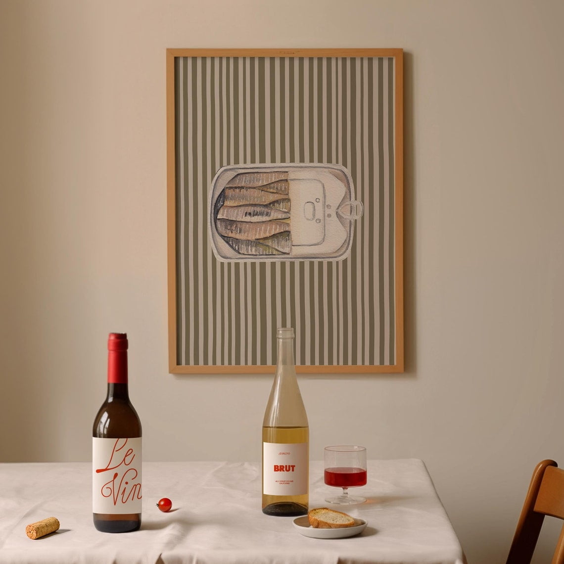 Tinned Fish Print, Sardines Art Print, Retro Food Art, Retro Fish ...