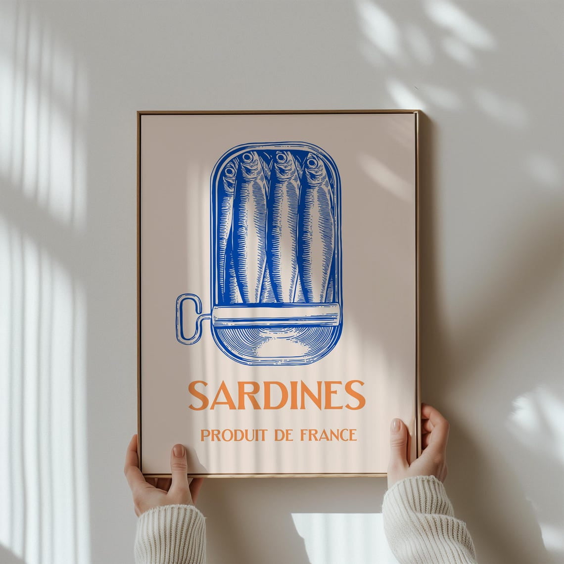 Tinned Sardines Digital Art Print Retro Wall Art Sardine Poster Kitchen ...