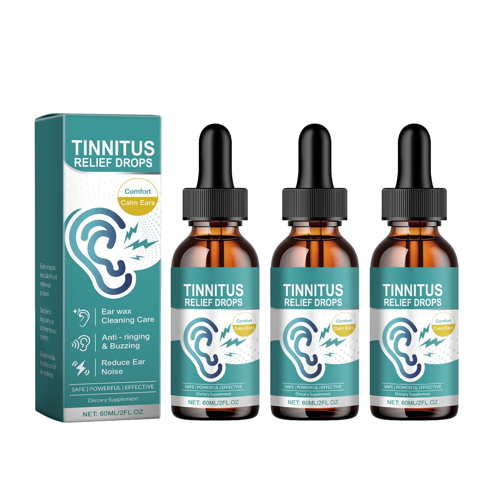 Tinnitus For Ringing Ears Ear Drops For Clogged Ears & Ear Ringing ...