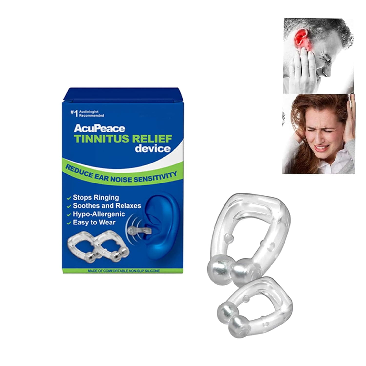 Tinnitus Relief For Ringing Ears Portable Anti Tinnitus Ear Cuff Ear