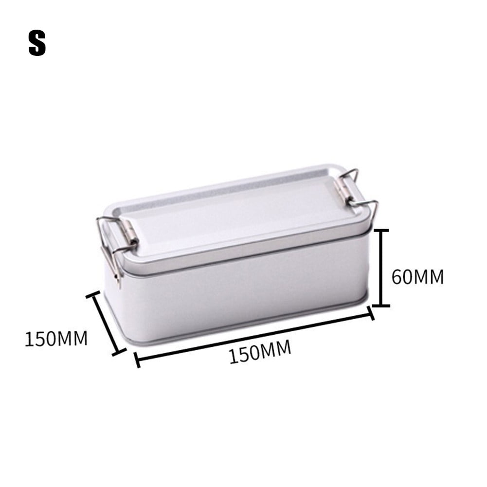 Tinplate Box Metal Storage Tins Tea Container Rectangular W/ Lids ...