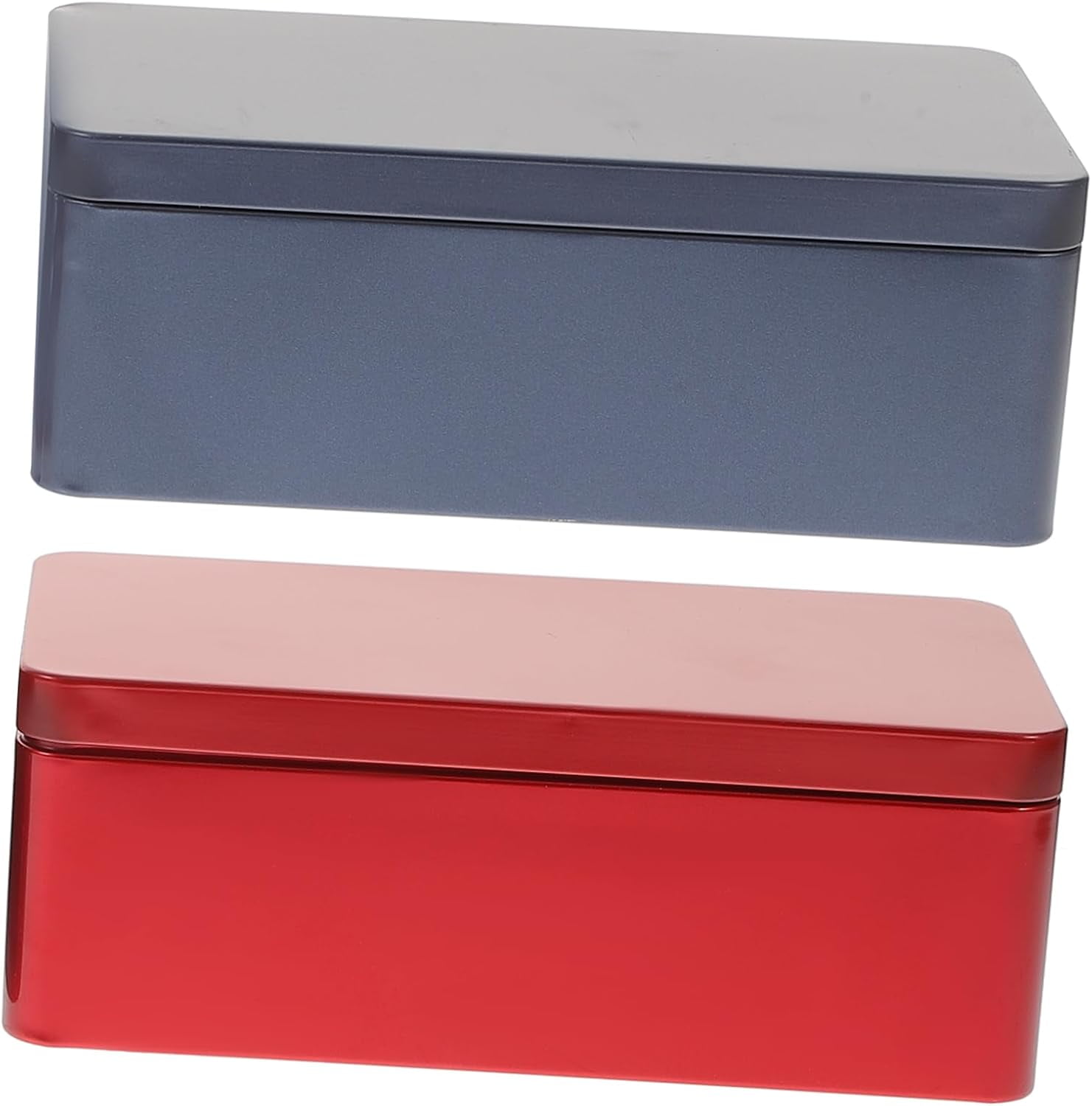 Tinplate Boxes 2pcs Rectangular Candy Organizers Tin Storage Box for ...