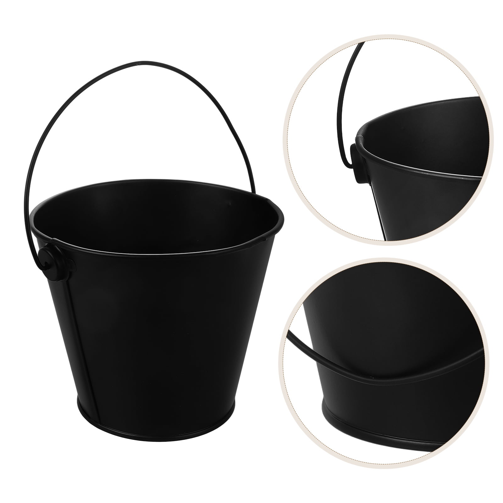 Black Heat-Resistant Tinplate Barbecue Grease Bucket with Drip ...