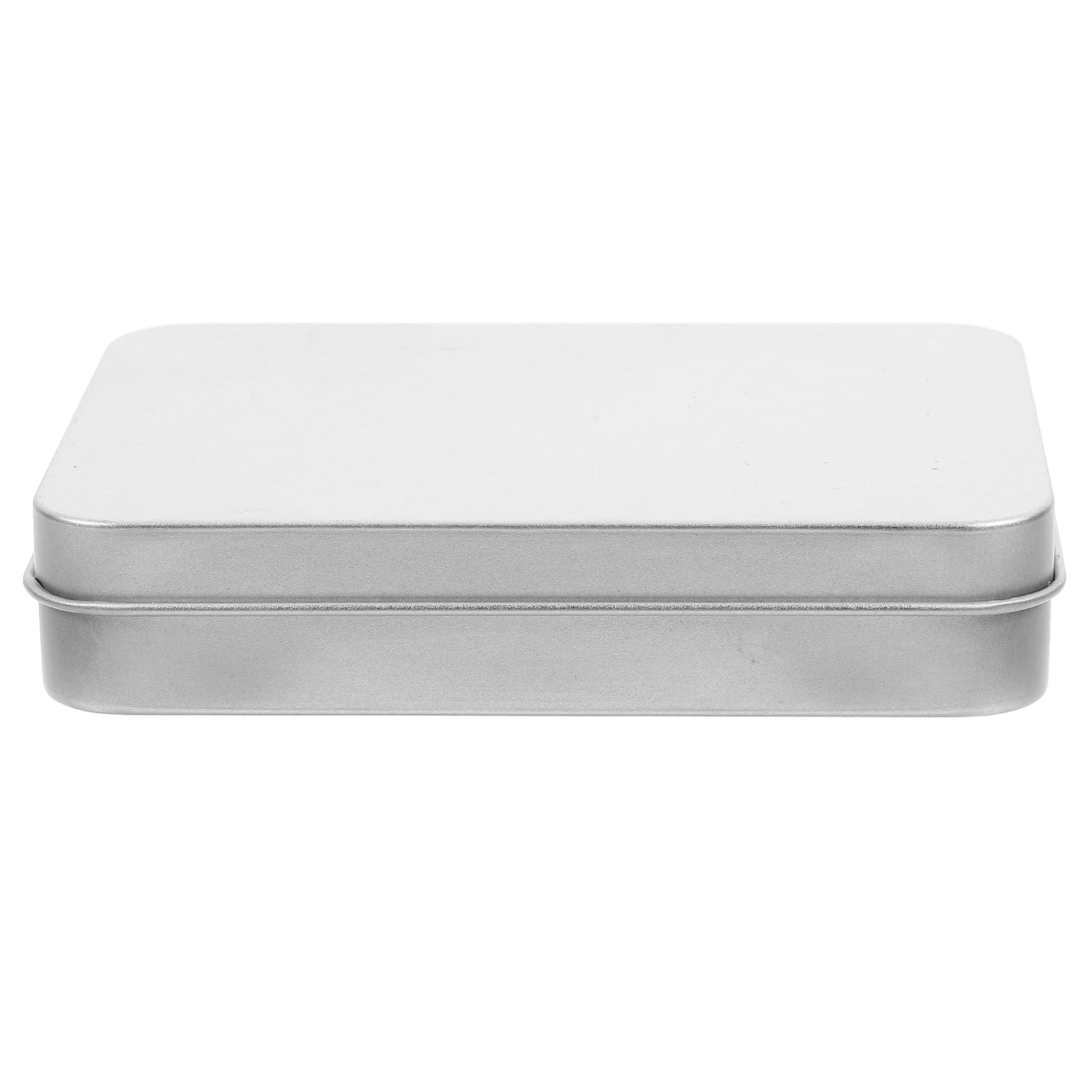 Stylish Silver Tin Box with Lid for Candy Storage Tinplate Mini ...