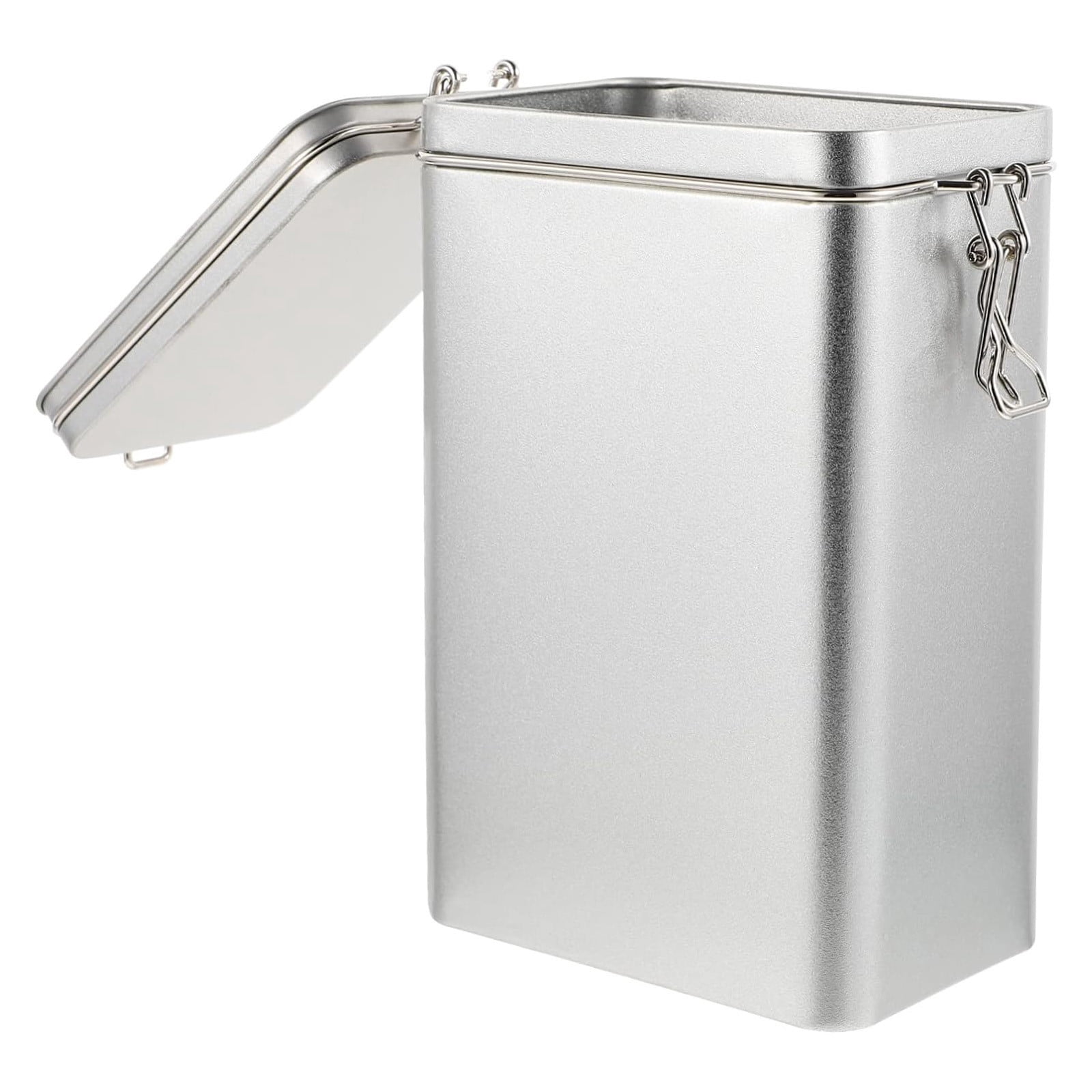 Tinplate Storage Tin Canister with Airtight Lids, Square Metal ...