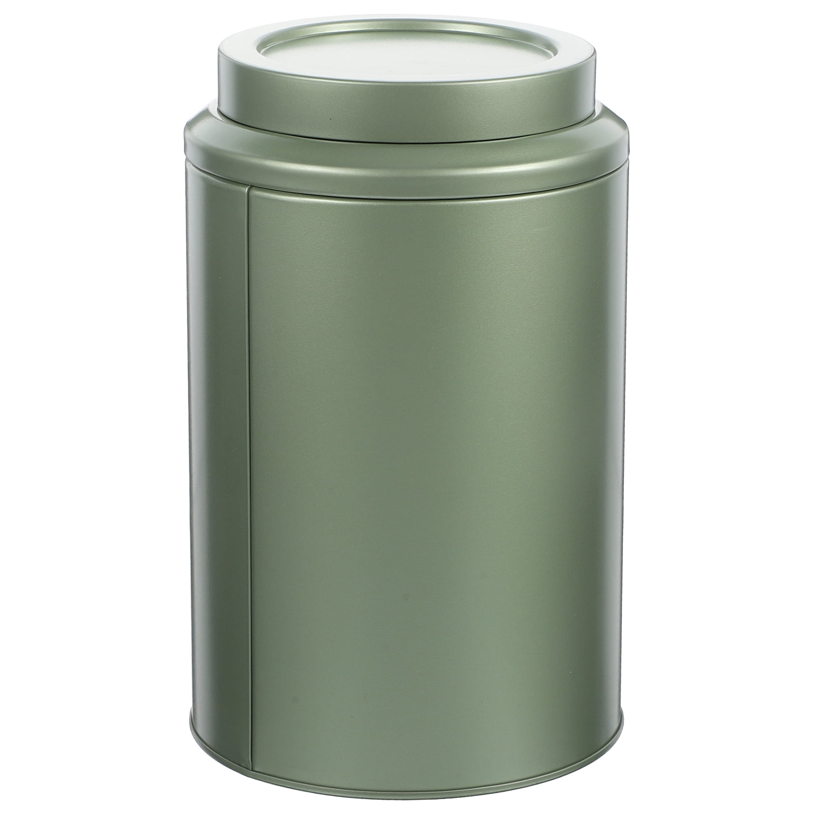 Light Green Tea Canister with Airtight Lid for Candy Storage Tinplate ...