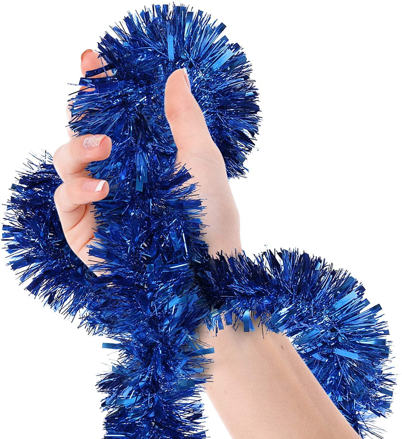 Tinsel Garland, 33 FEET Tgnazet Silver Tinsel Christmas Garland ...