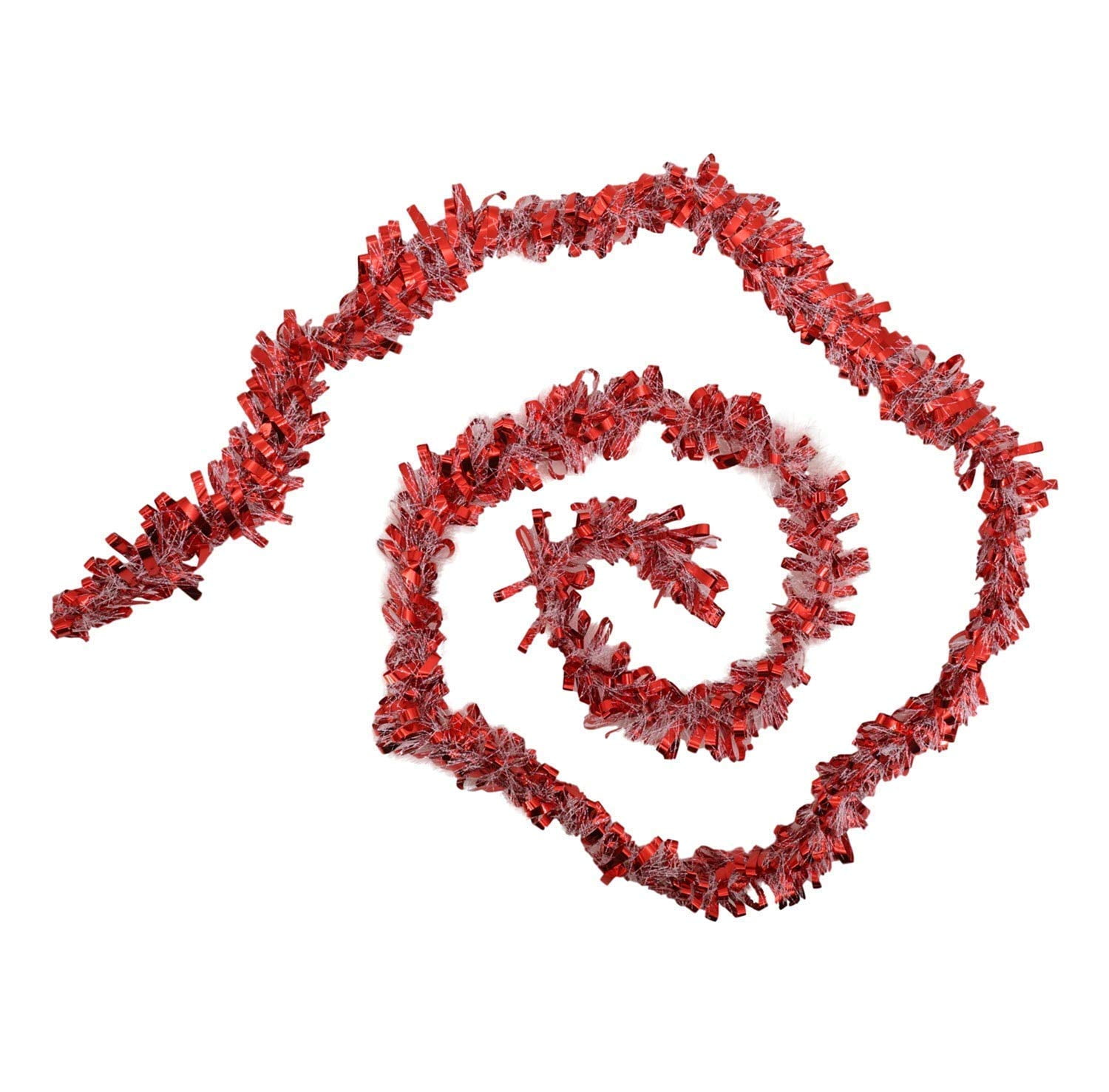 Tinsel Garland Metallic (2 Pack, 15 ft ea) Holiday Streamers Christmas ...