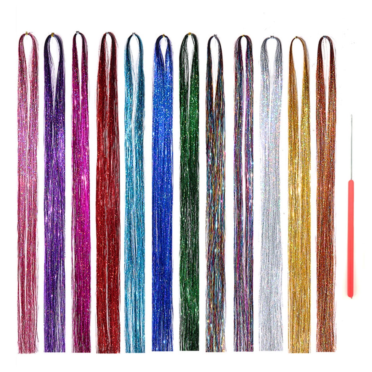 Tinsel Hair Extensions 90cm Hair Accessories Fairy Hair Tinsel Kit with ...
