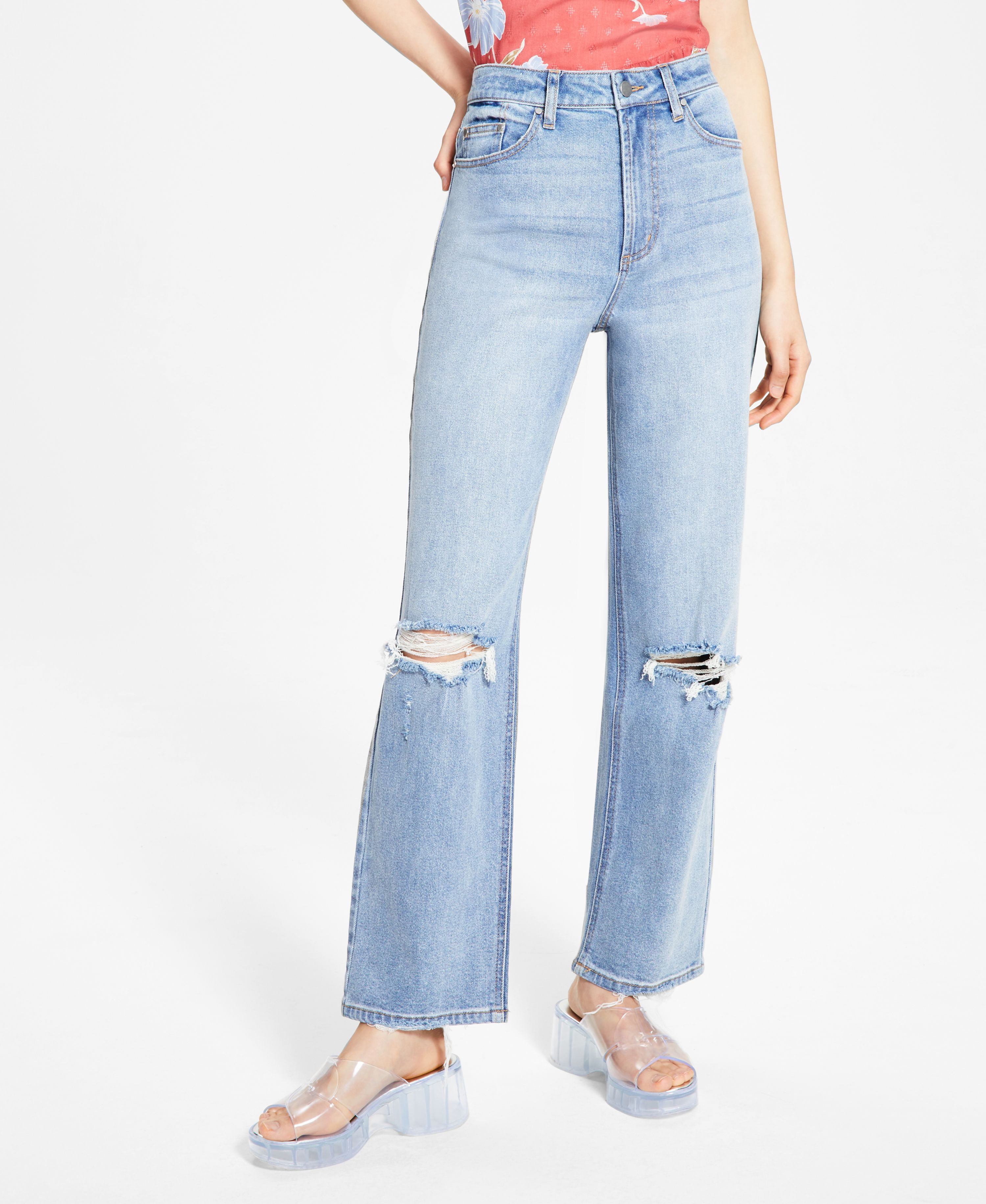 Tinsel Petite Distressed Straight Leg Jeans Fraiser Wash 2P - Walmart.com