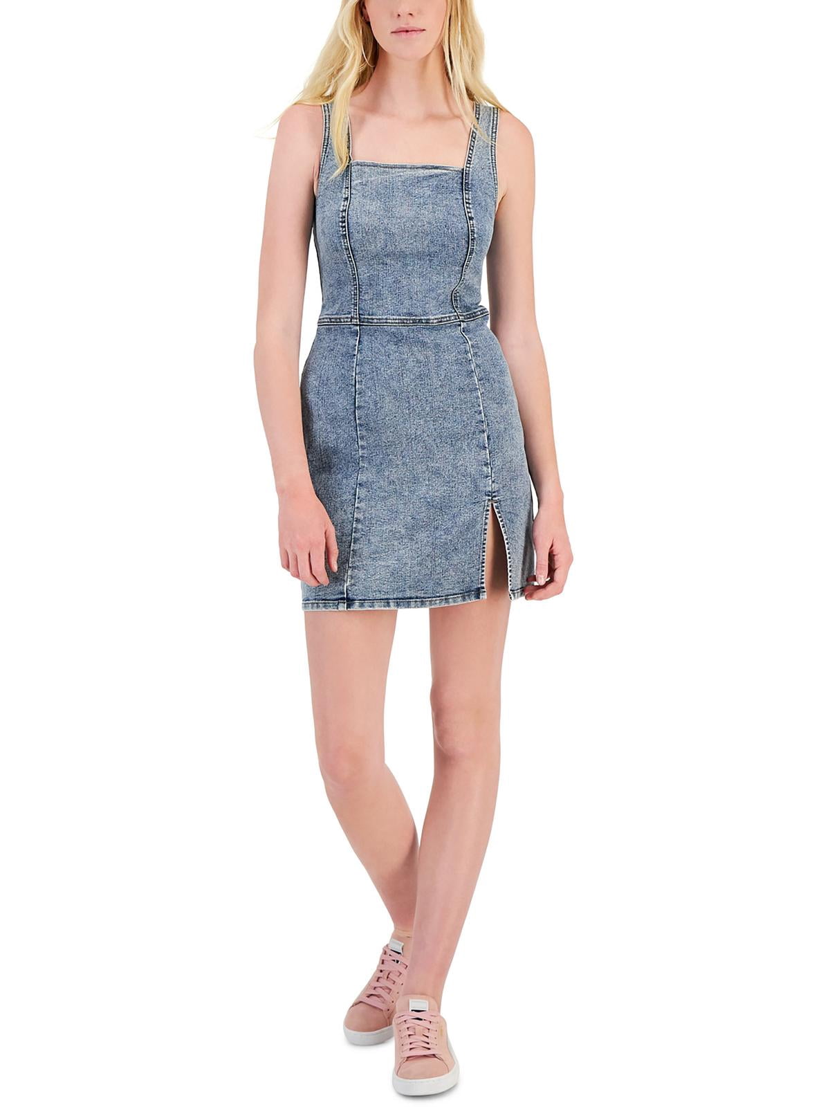 Tinseltown Womens Juniors Denim Above Knee Mini Dress - Walmart.com