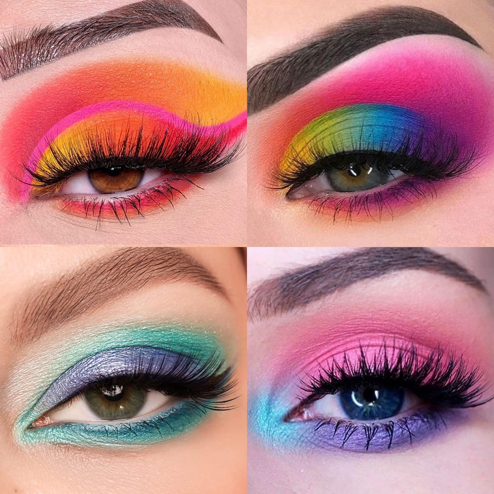 Tintark 30 Colors Glitter Eyeshadow Palette - Rainbow Makeup Cosmetic ...