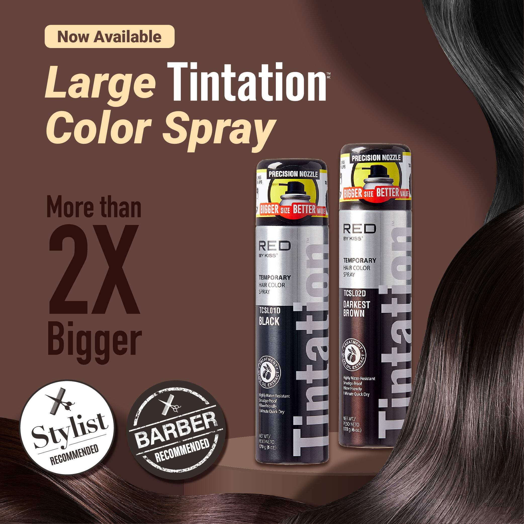 Tintation Temporary Hair Color Root Touch Up Color Spray Large (6 oz ...