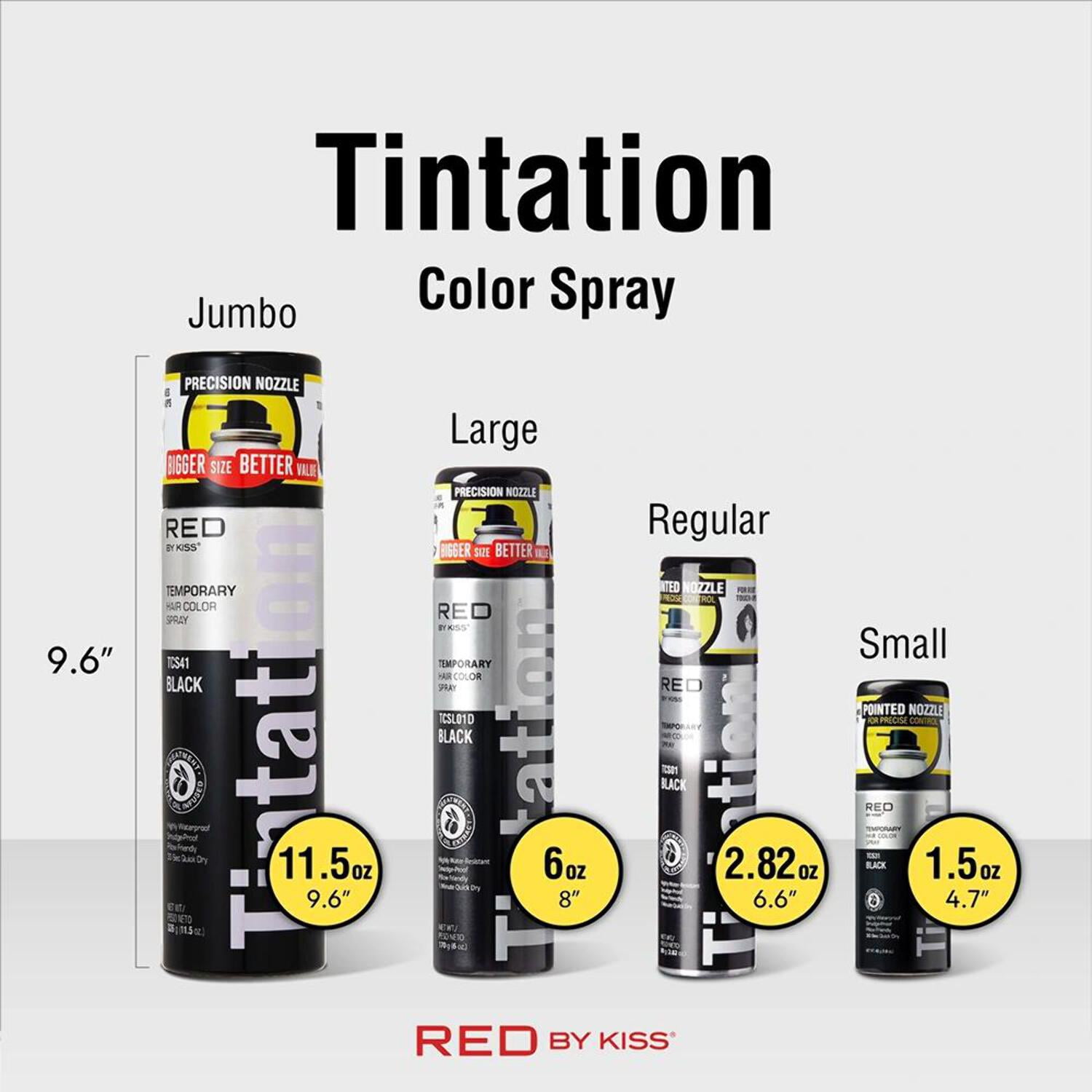 Tintation Temporary Hair Color Root Touch Up Color Spray X- Large (11 ...