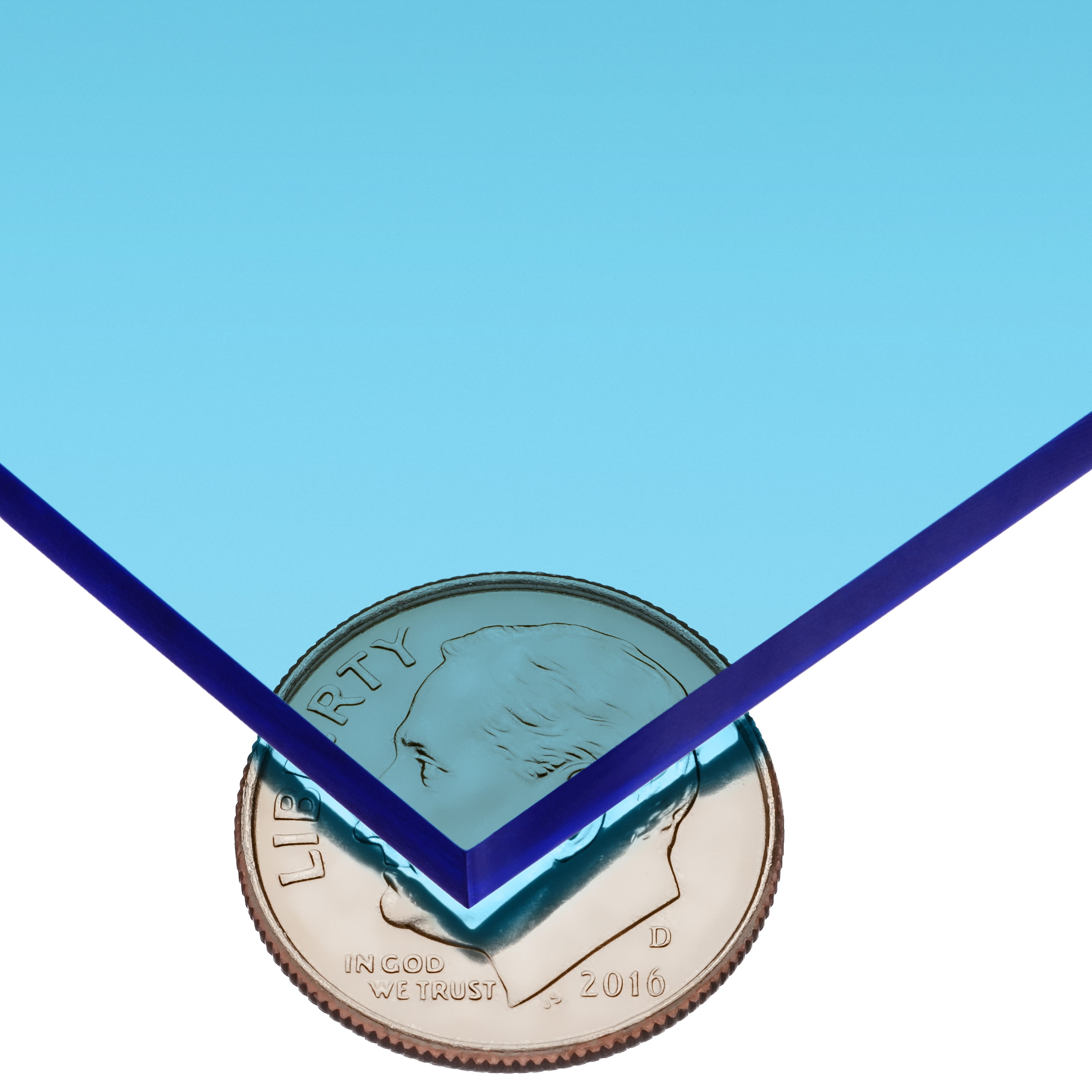 Tinted Blue Cast Acrylic Sheet - 1/4" Thick x 12" Wide x 24" Long ...