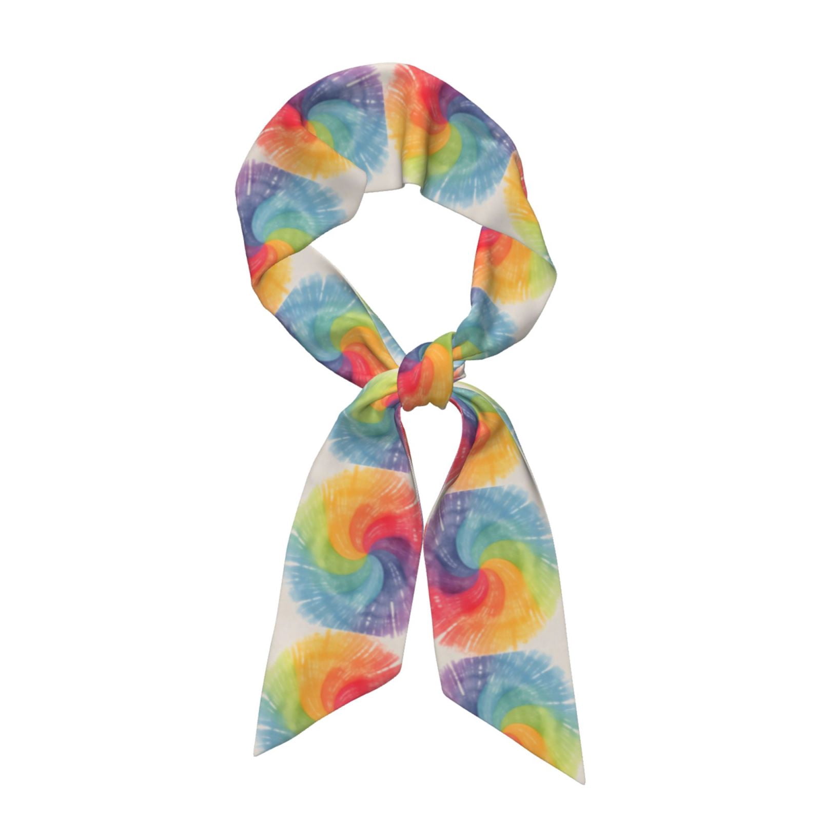 Tinted Cloth Long Strip Silk Scarf 46.9in×3.1in Soft, Silky, Shiny ...