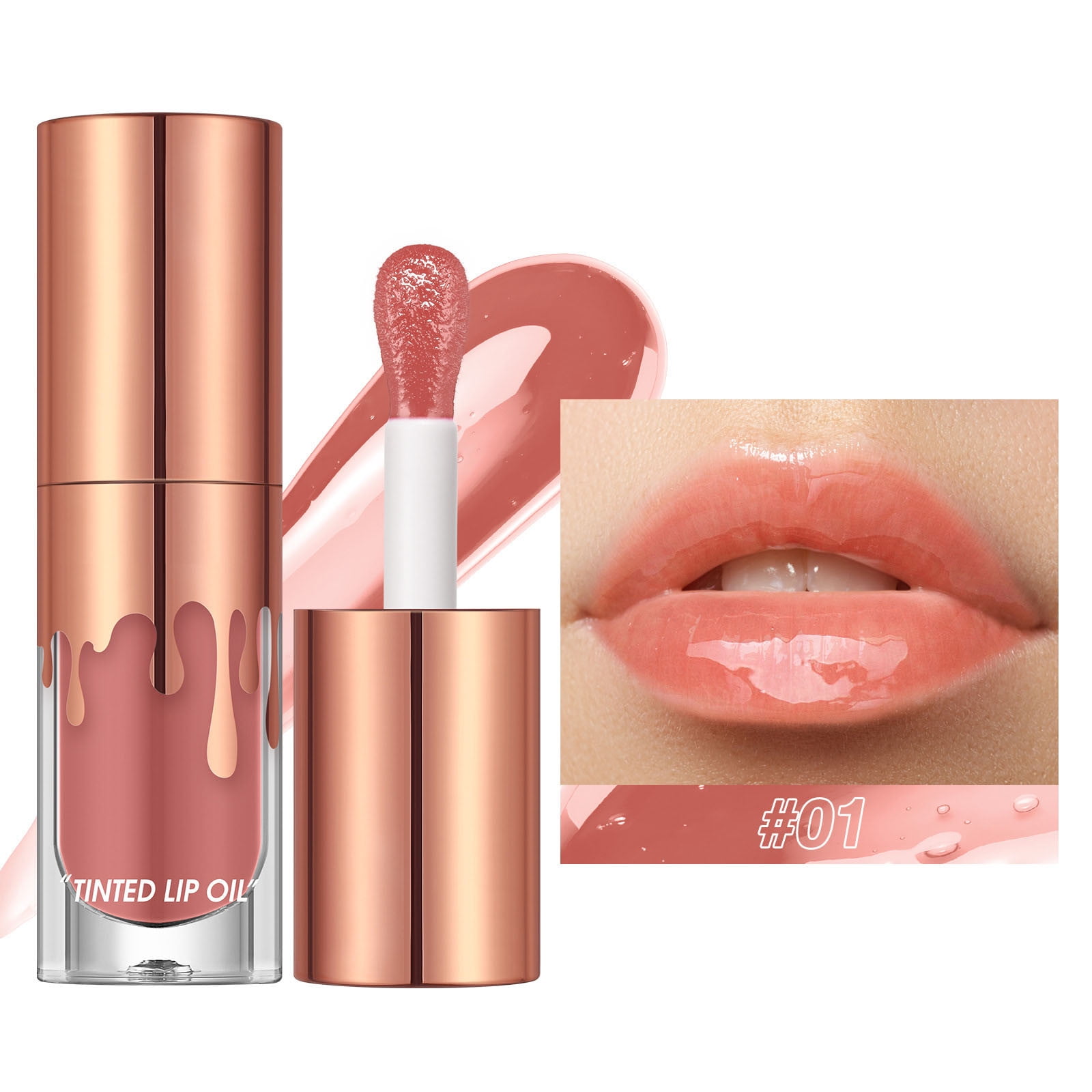 Tinted Lip Oil High Shine Moisturizing Lip Care Six Distinct Shades ...