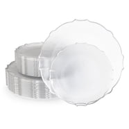 Exquisite Tinted Plastic Wedding Plates 40-Piece Party Set - 20 Guests ...