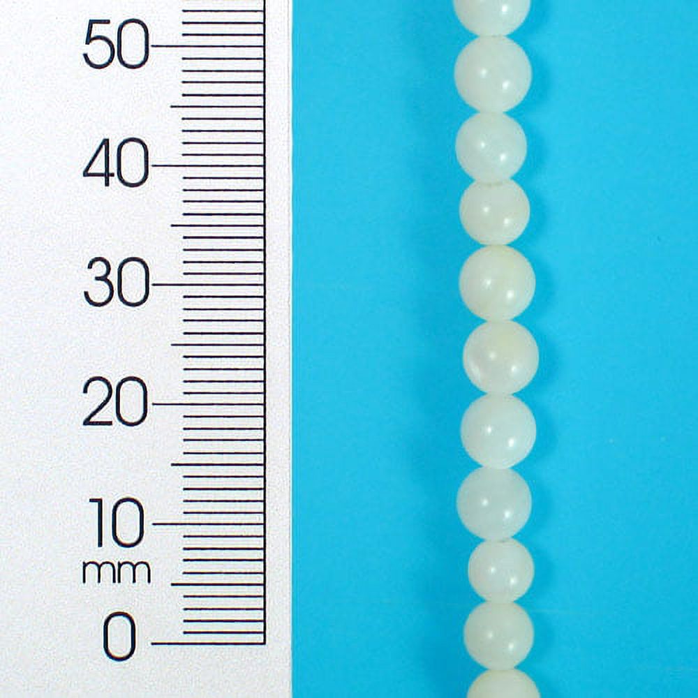Tinted Shell 5mm Round Natural 2x8" Strand - Walmart.com