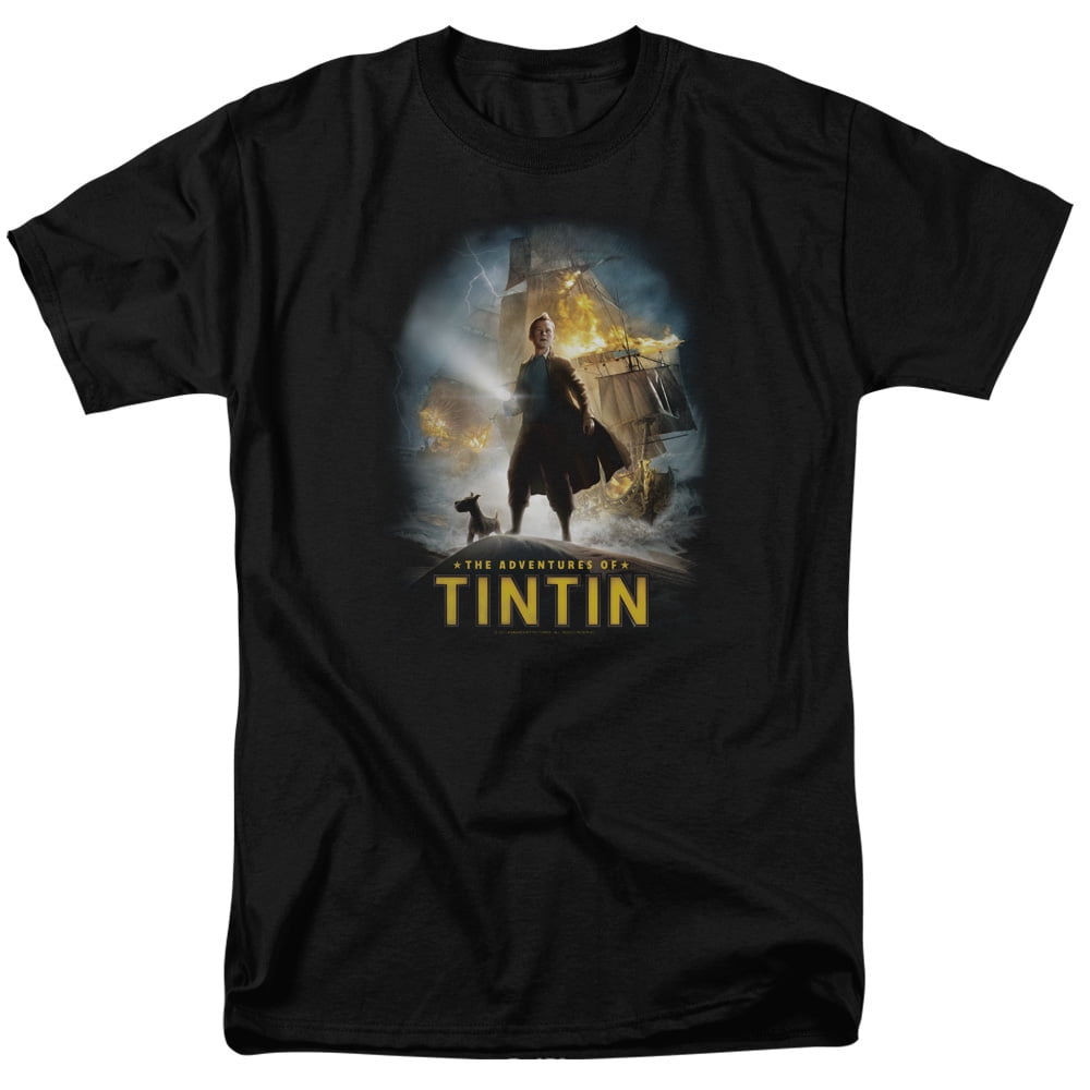 Tintin Men's Poster T-shirt Black - Walmart.com