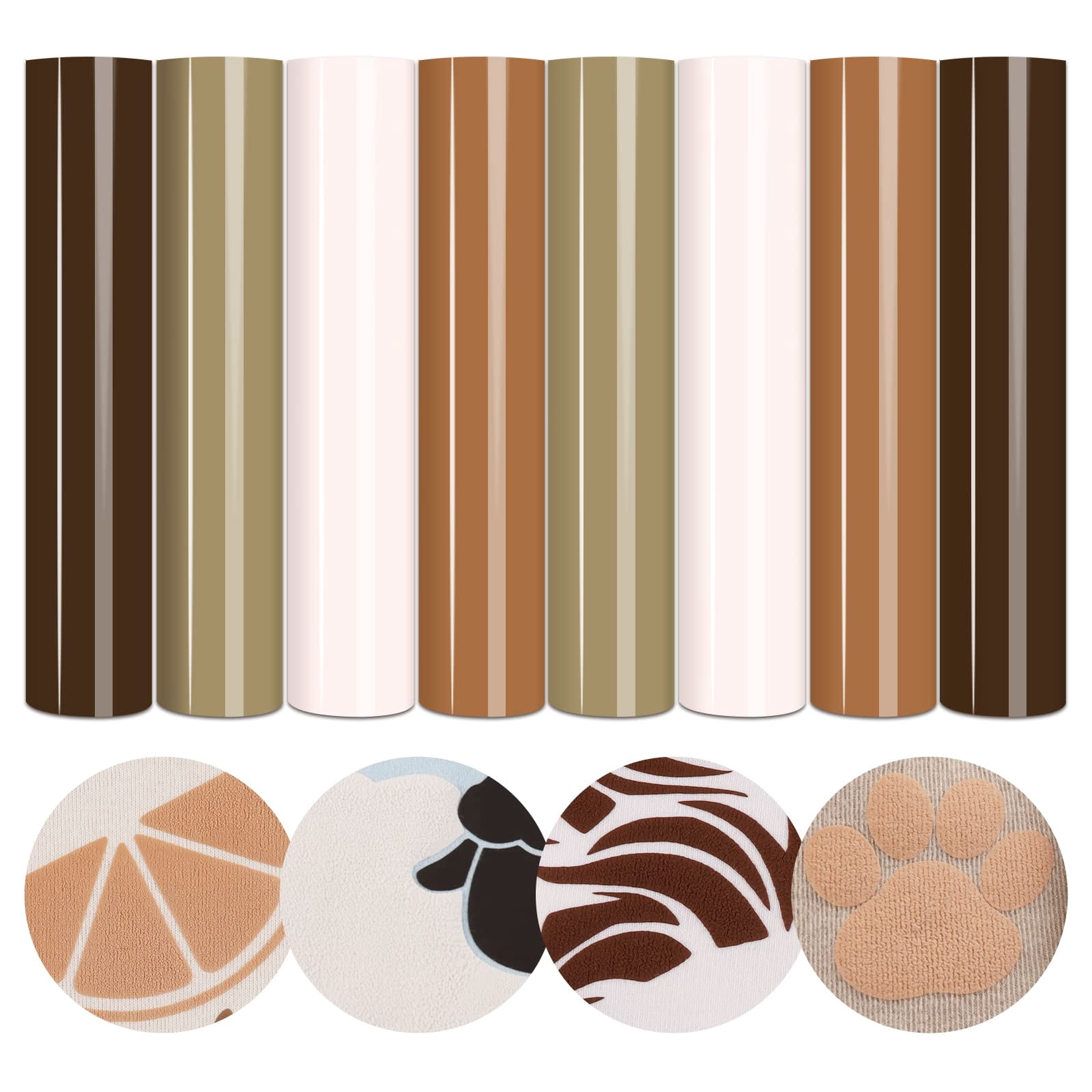 Tintnut Skin Tone Puff Vinyl Heat Transfer - 8 Sheets 12 x 10 inches 3D ...