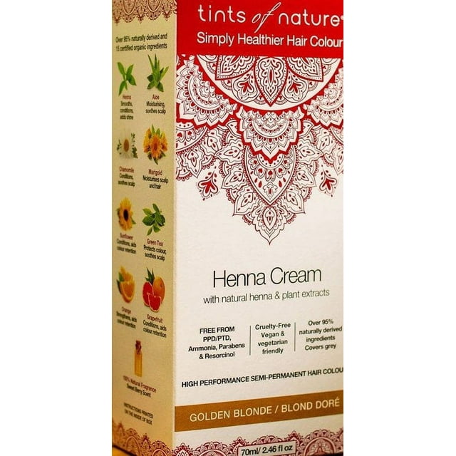 Tints of Nature Henna Cream Golden Blonde 2.7 oz Liquid - Walmart.com