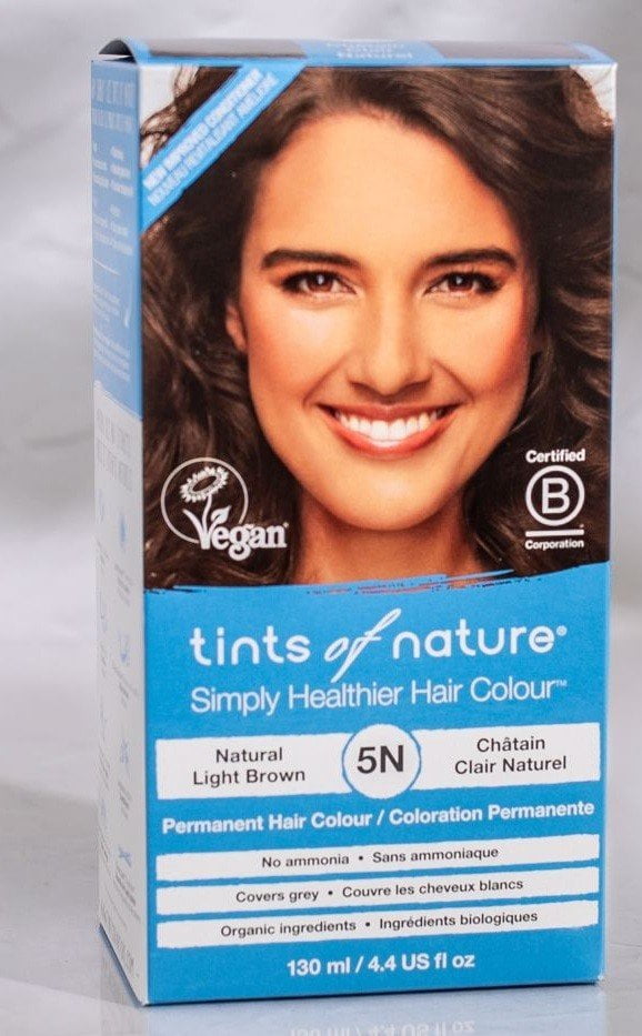 Tints of Nature 5N Natural Light Brown Hair Dye - Non-Toxic, Permanent ...
