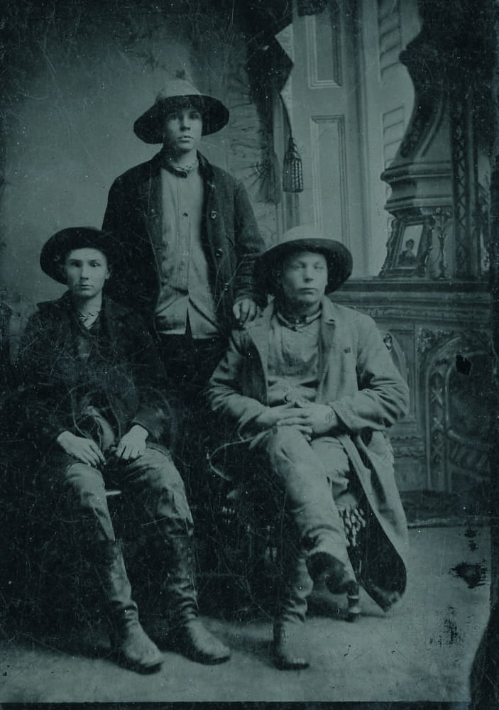 Tintype Photo Of Three Working Cowboys Ca 1870S - Early Tintype Of ...