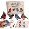 Tiny 3D Beaded Animal DIY Kit 4 Cute Farm Designs Beading Embroidery ...