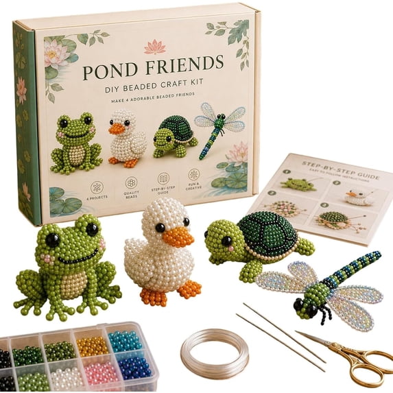 Tiny 3D Beaded Animal DIY Kit - Petite 3D Beaded Animal Craft Kit ...