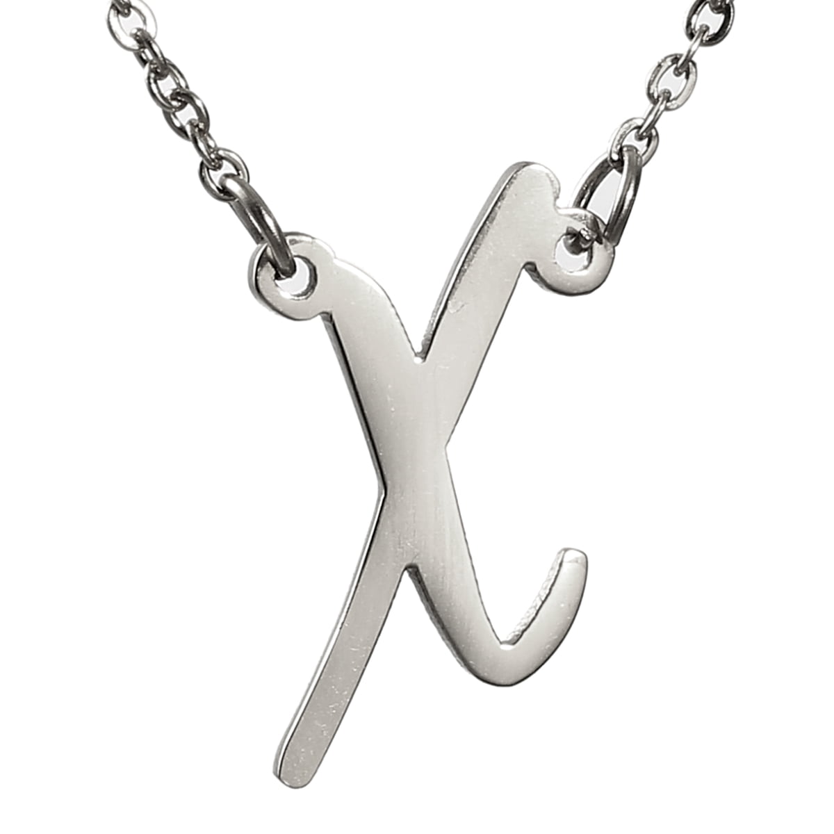 Tiny Alphabet X Necklace Silver Jewelry for Womens Mother Gifts ...