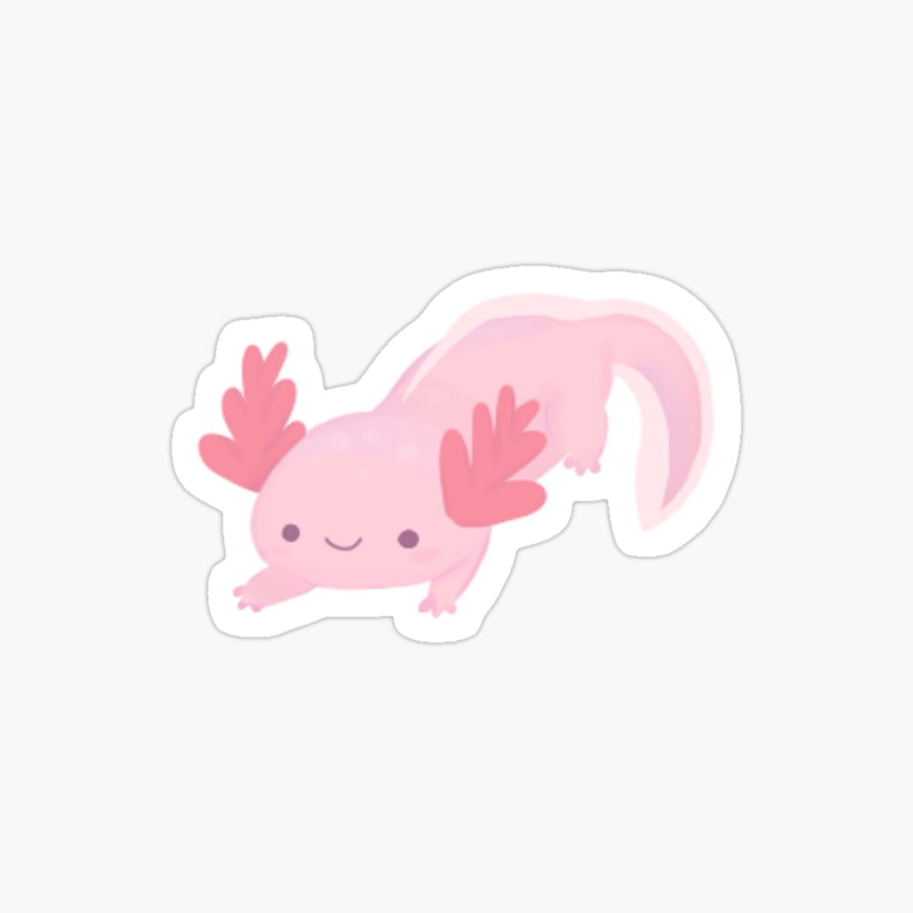 Tiny Axolotl Sticker Phone Decal Water Bottle Stickers Car Decals ...