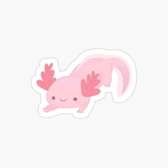 Tiny Axolotl Sticker Phone Decal Water Bottle Stickers Car Decals ...