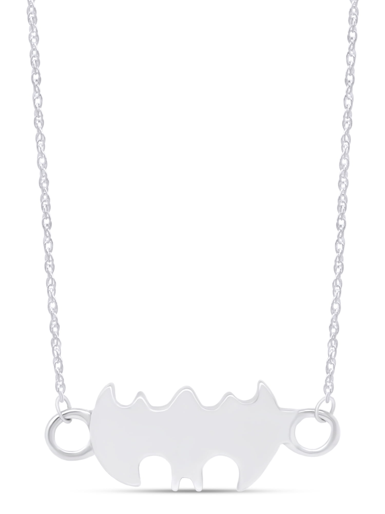 AFFY Tiny Batman Pendant Necklace in 14k White Gold Over Sterling ...