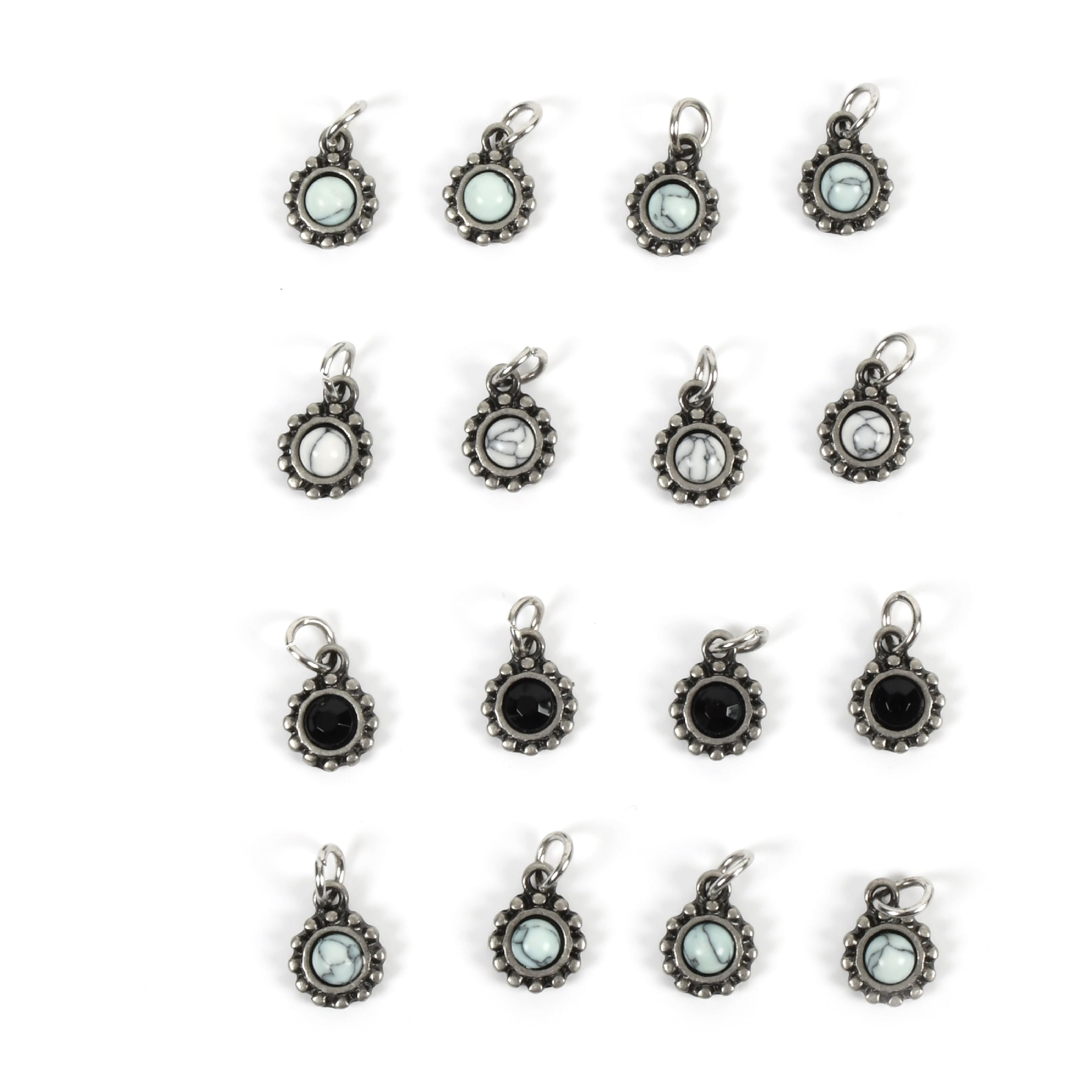 Tiny Bezel Stones Charm Set by Bead Landing 16pc - Walmart.com