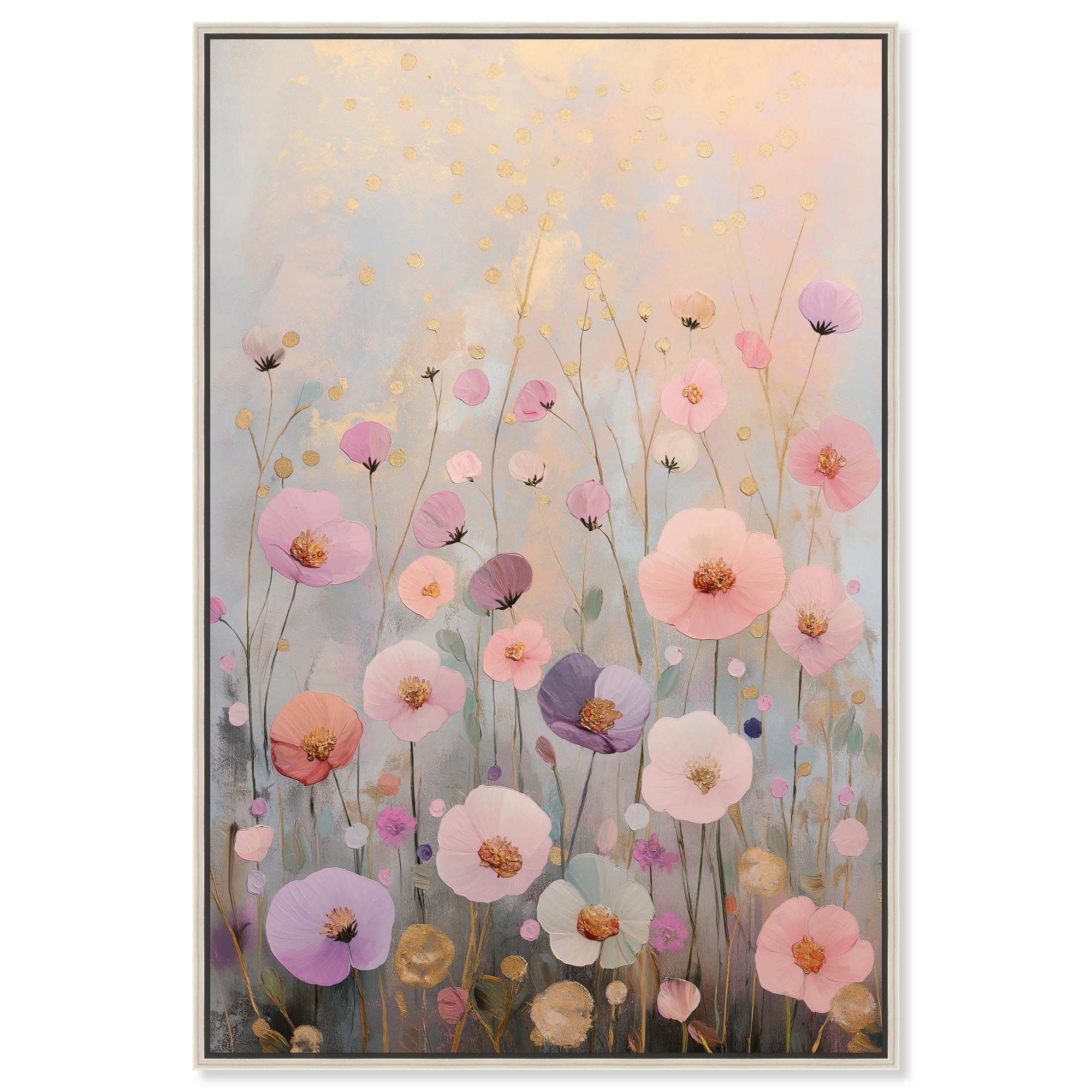 Tiny Blooms II Canvas Nature Wall Decor by Art Remedy, Silver Frame, 20 x 30 - Walmart.com