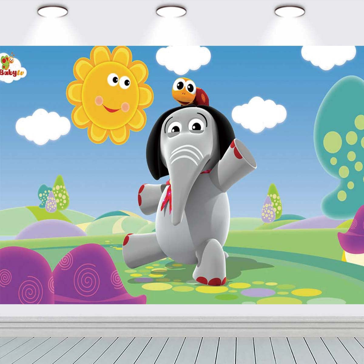 Tiny Bunch Baby TV school Background Banner Birthday Backdrop Party ...